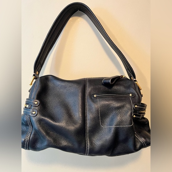 b. makowsky | Bags | B Makowsky Black Leather Shoulder Bag With ...